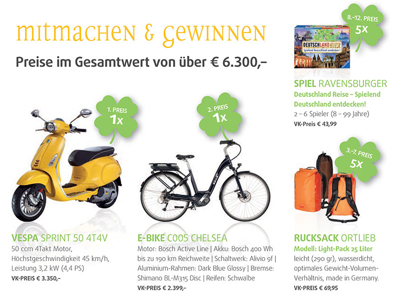Gewinnspiel - Deutschlands schönste Reiseziele